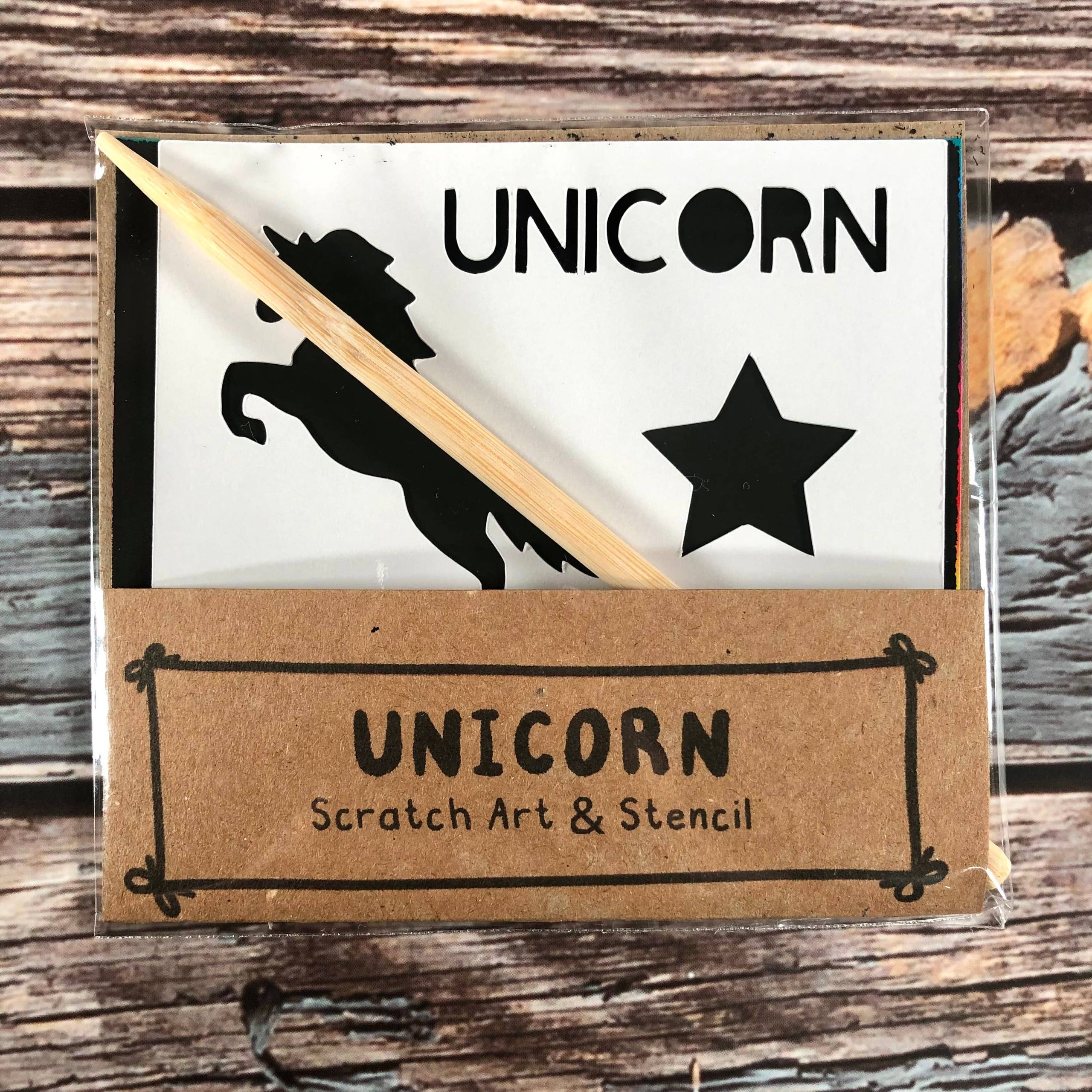 Unicorn scratch art & stencil | Witching Hour Provisions